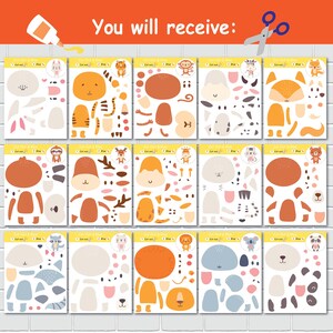 Cut Out and Glue Crafts for Kids. Scissors Skills Activity. Fine Motor ...