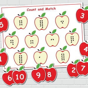 Toddler Busy Book Page Count and Match Preschool Worksheets Math ...