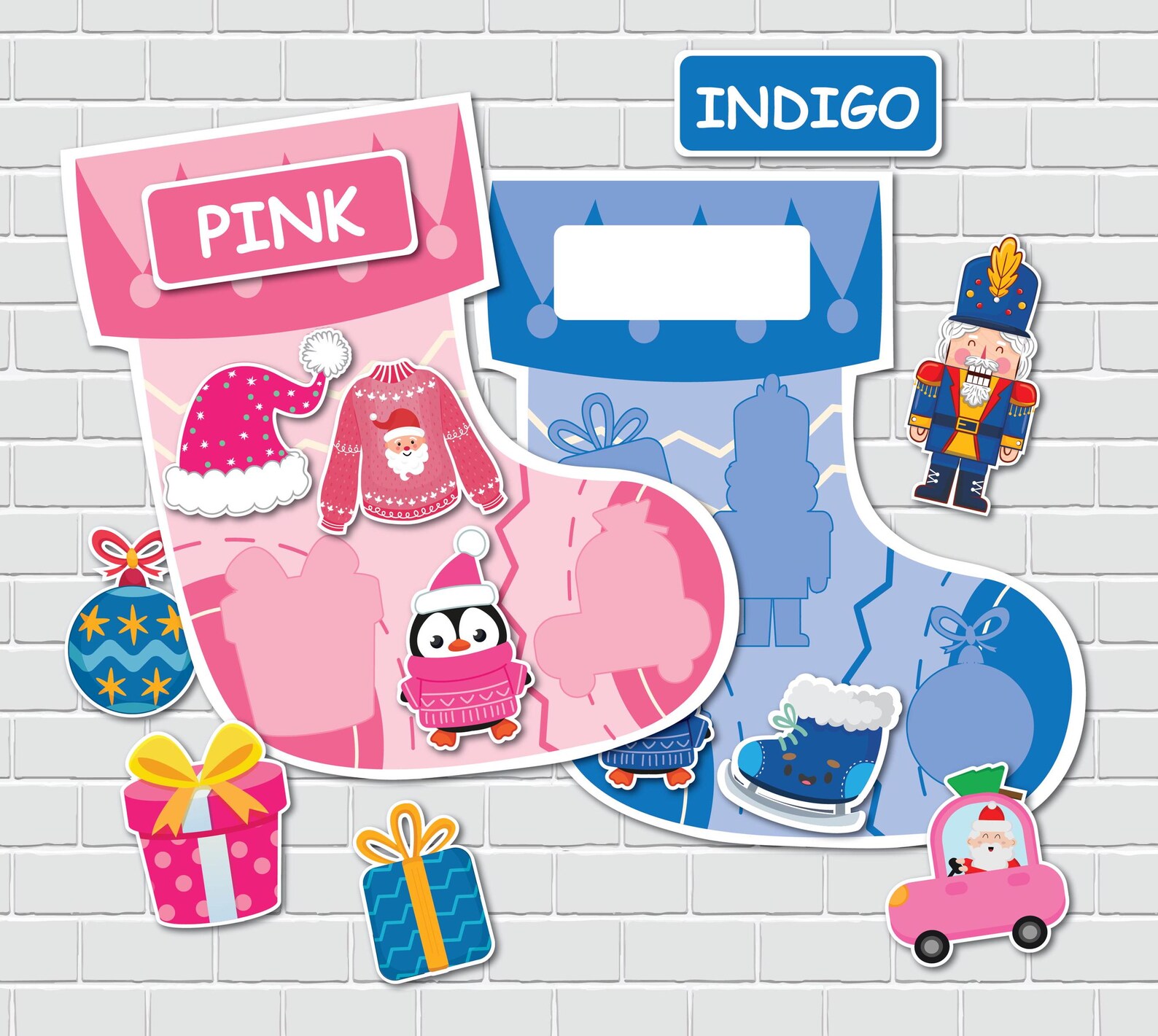 Christmas Color Matching Activity, Color Sorting Game for Kids, Toddler ...