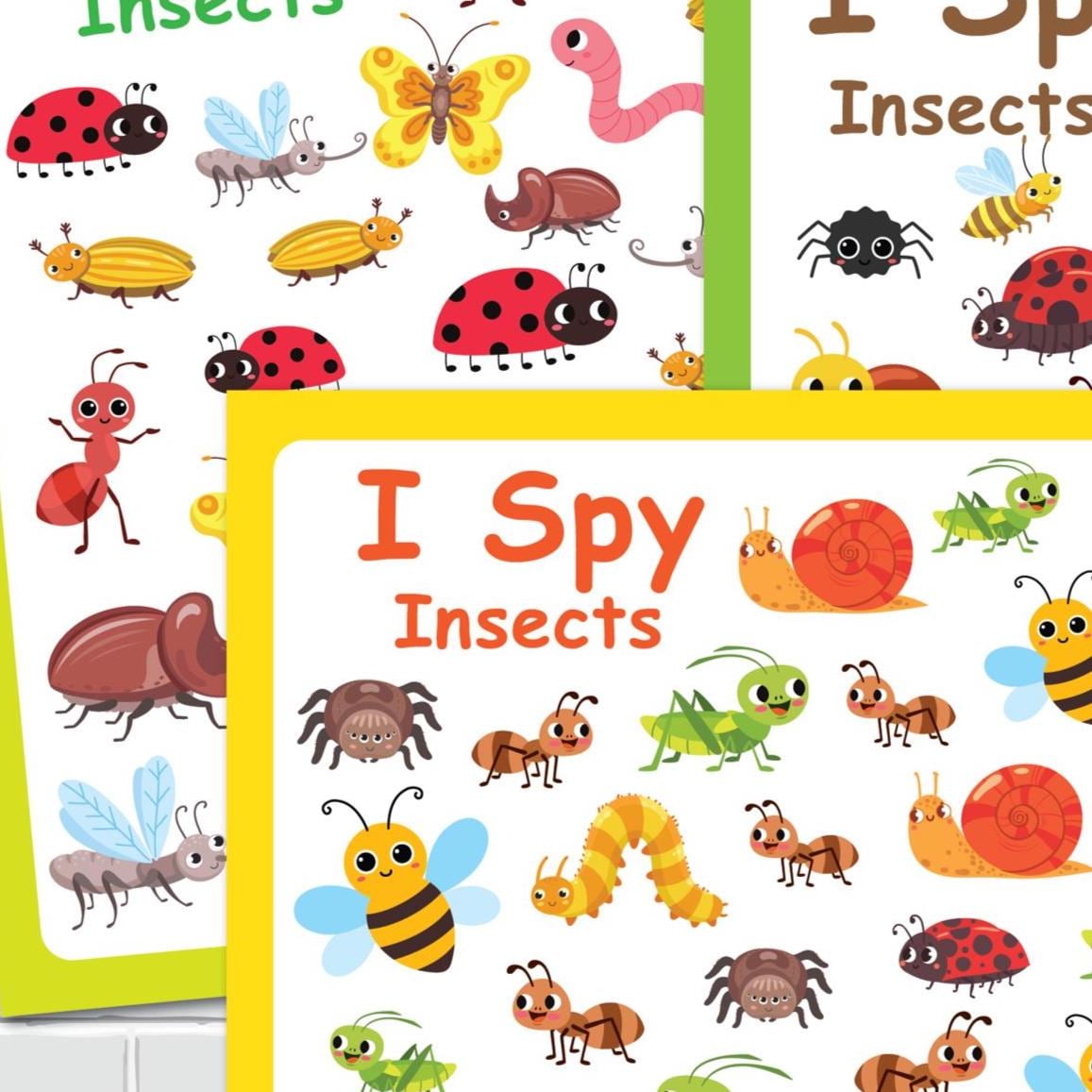 Bugs I Spy Printable Activity for Kids, Look and Find Counting Game ...