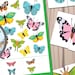 Cartes de symétrie papillon, activité d'espionnage, printemps ...