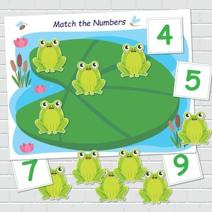Frog Pond Counting Activity, Matching Numbers, Spring Busy Book ...