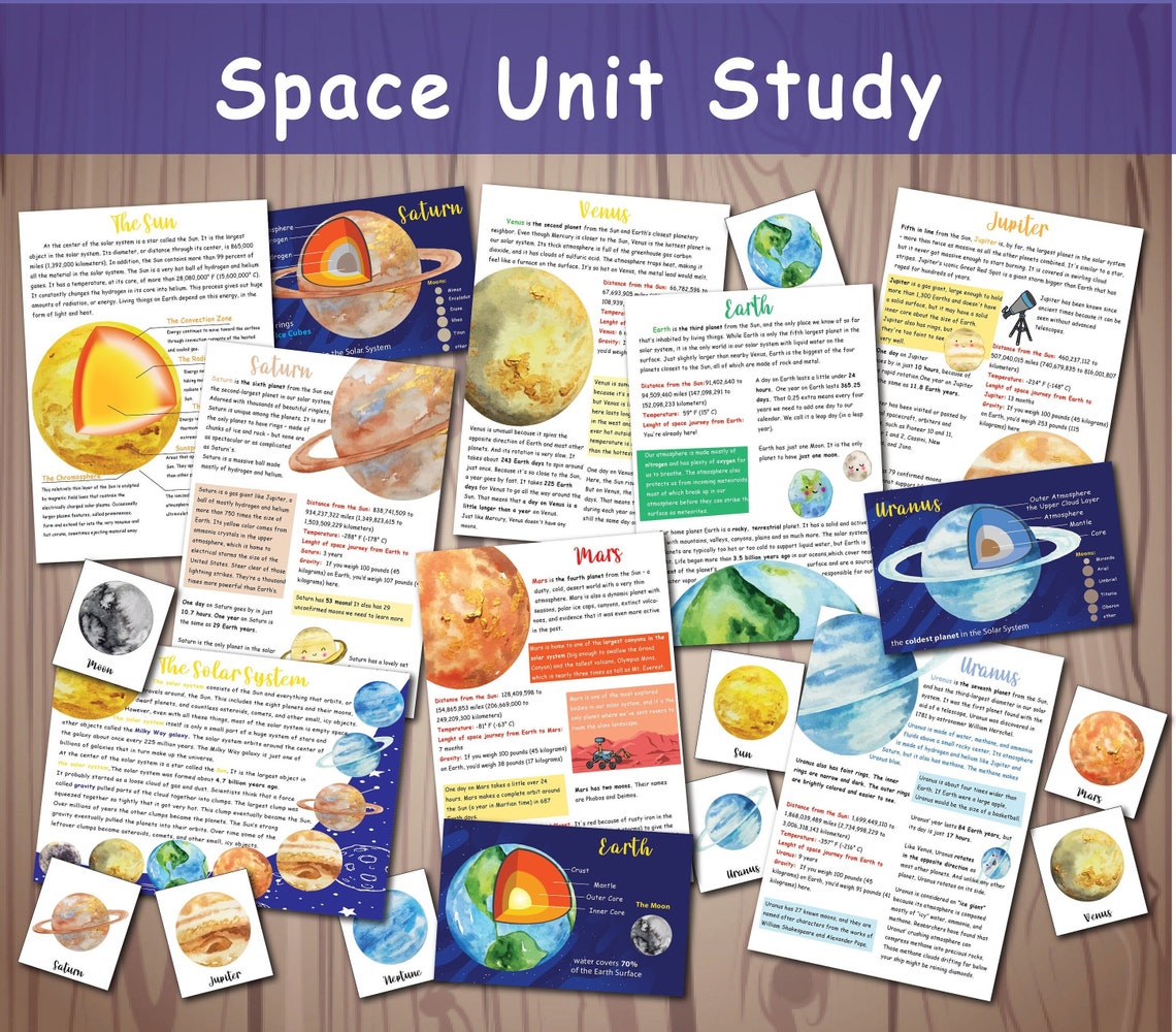 Solar System Unit Study Homeschool Outer Space Learning - Etsy