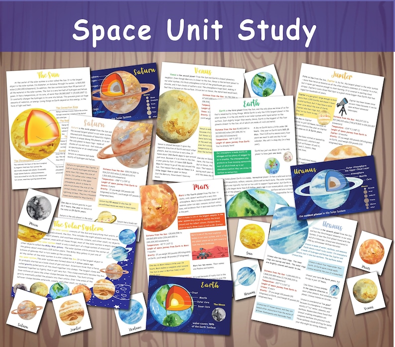 Solar System Unit Study Homeschool Outer Space Learning - Etsy