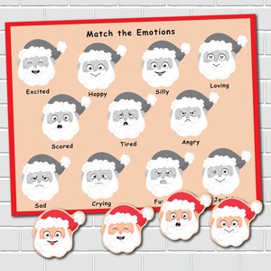 Christmas Feelings and Emotions Printable Activity. Toddler Busy Book ...
