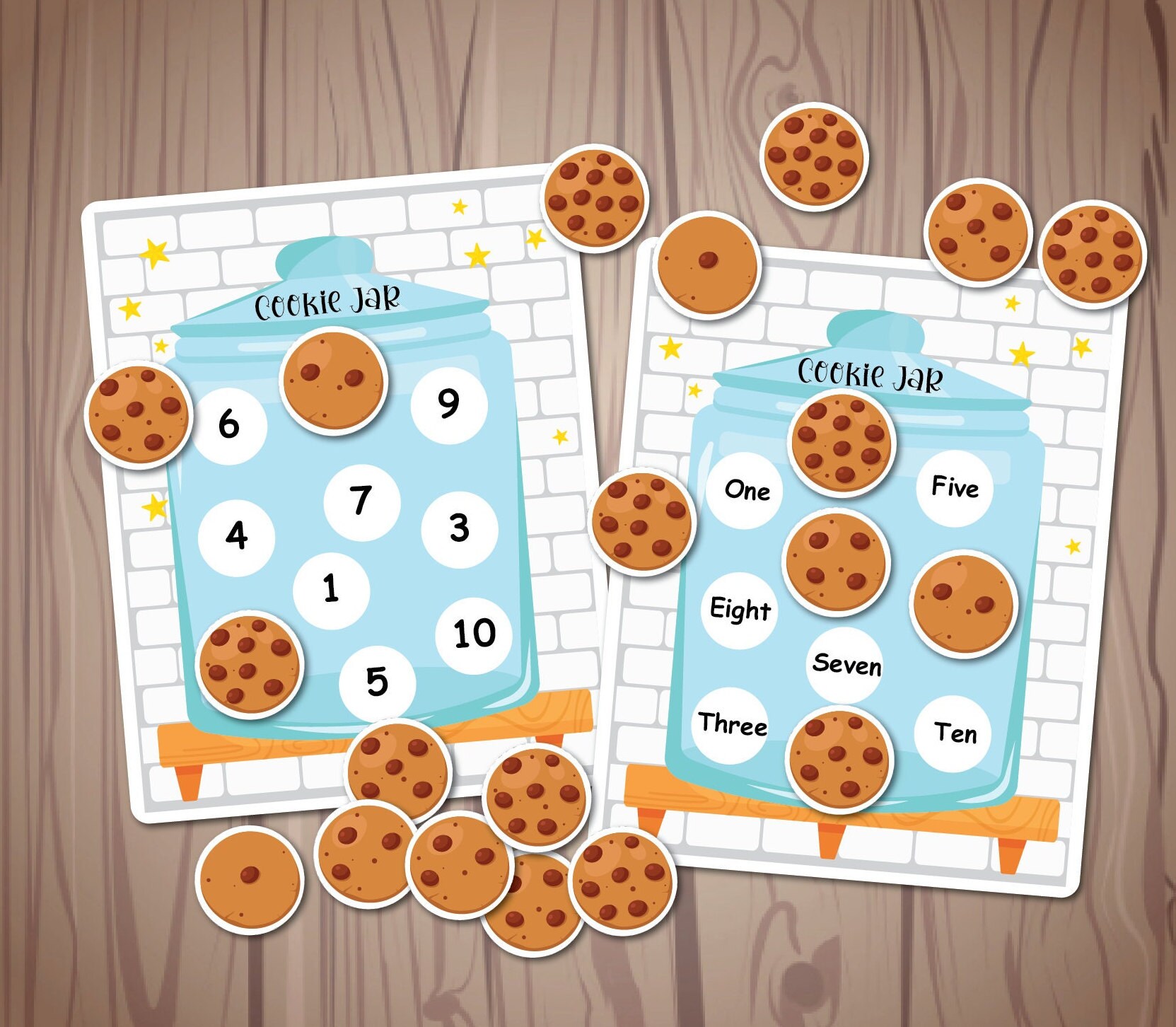 Cookie Jar Counting Activity, Matching Numbers 1-10 Count, Homeschool ...
