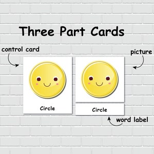 2D Shapes Flashcards, Three Part Flash Cards, Geometric Shapes ...