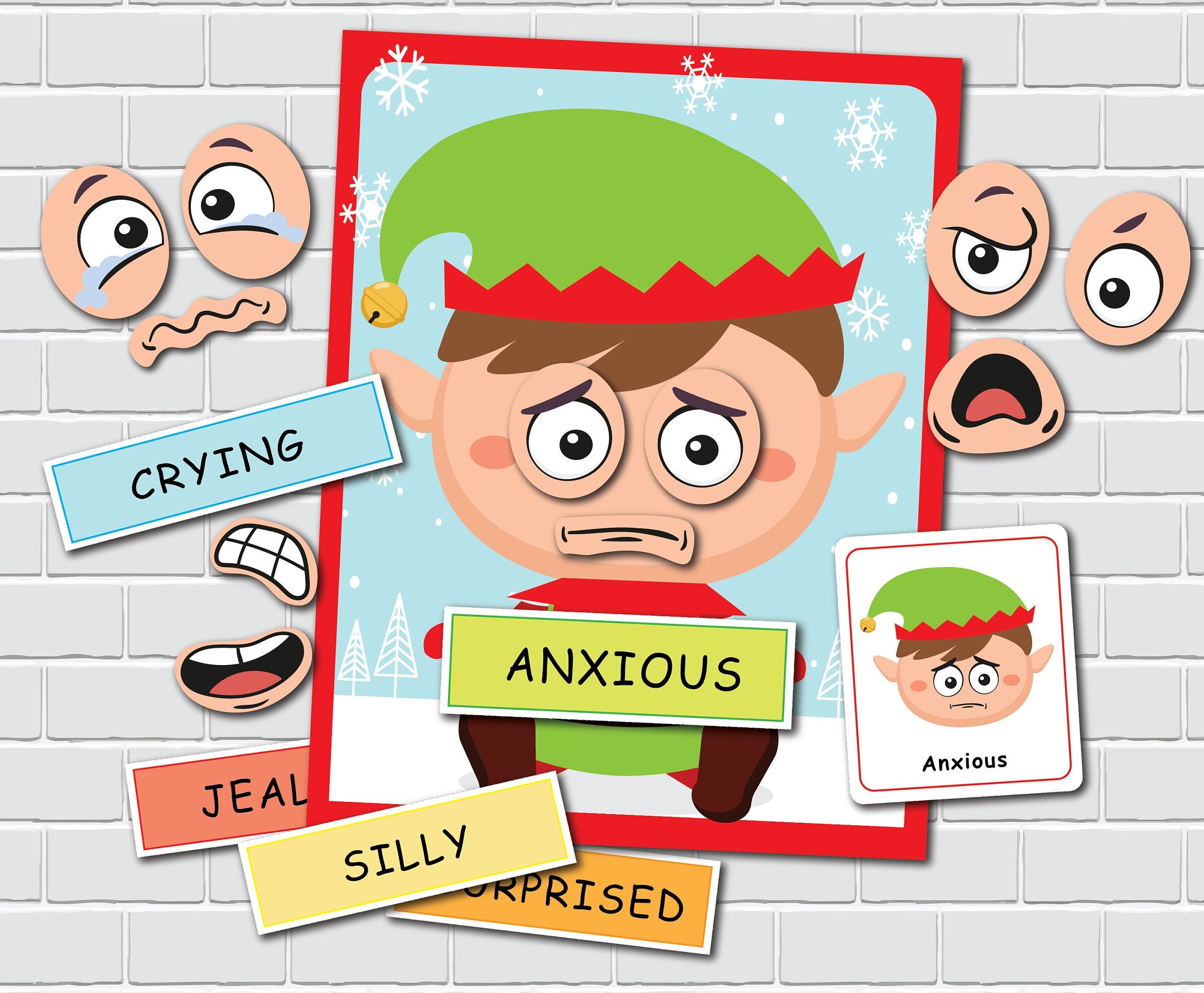 Christmas Emotions Activity for Kids, Preschool Feelings Printables ...
