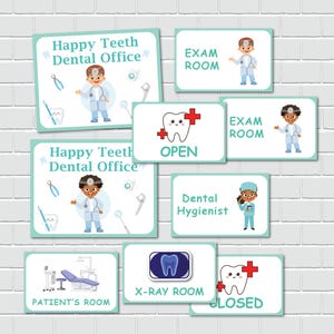 Dentist Dramatic Play, Dental Office Pretend Play, Printable Dramatic ...