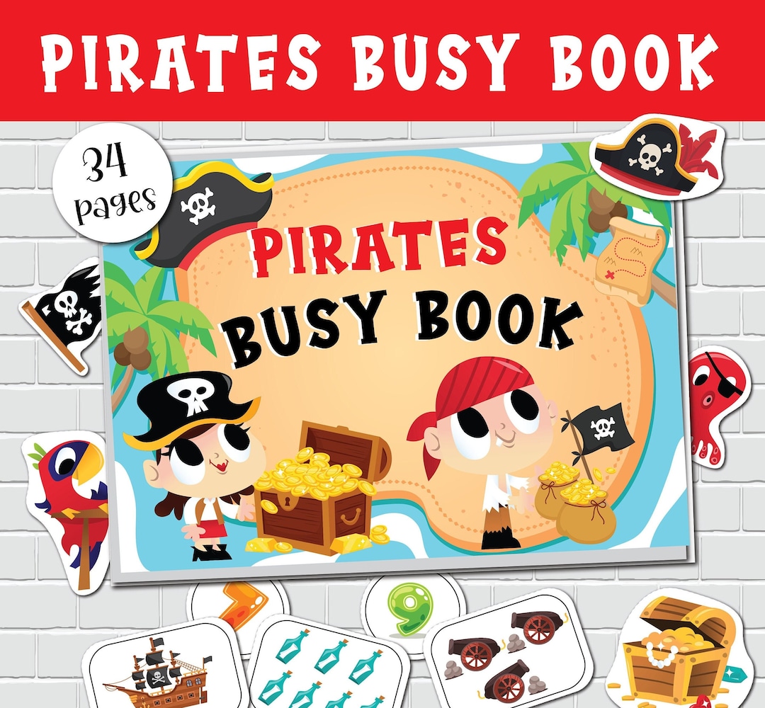 Pirates Busy Book Preschool Learning Binder Toddler Quiet Book ...