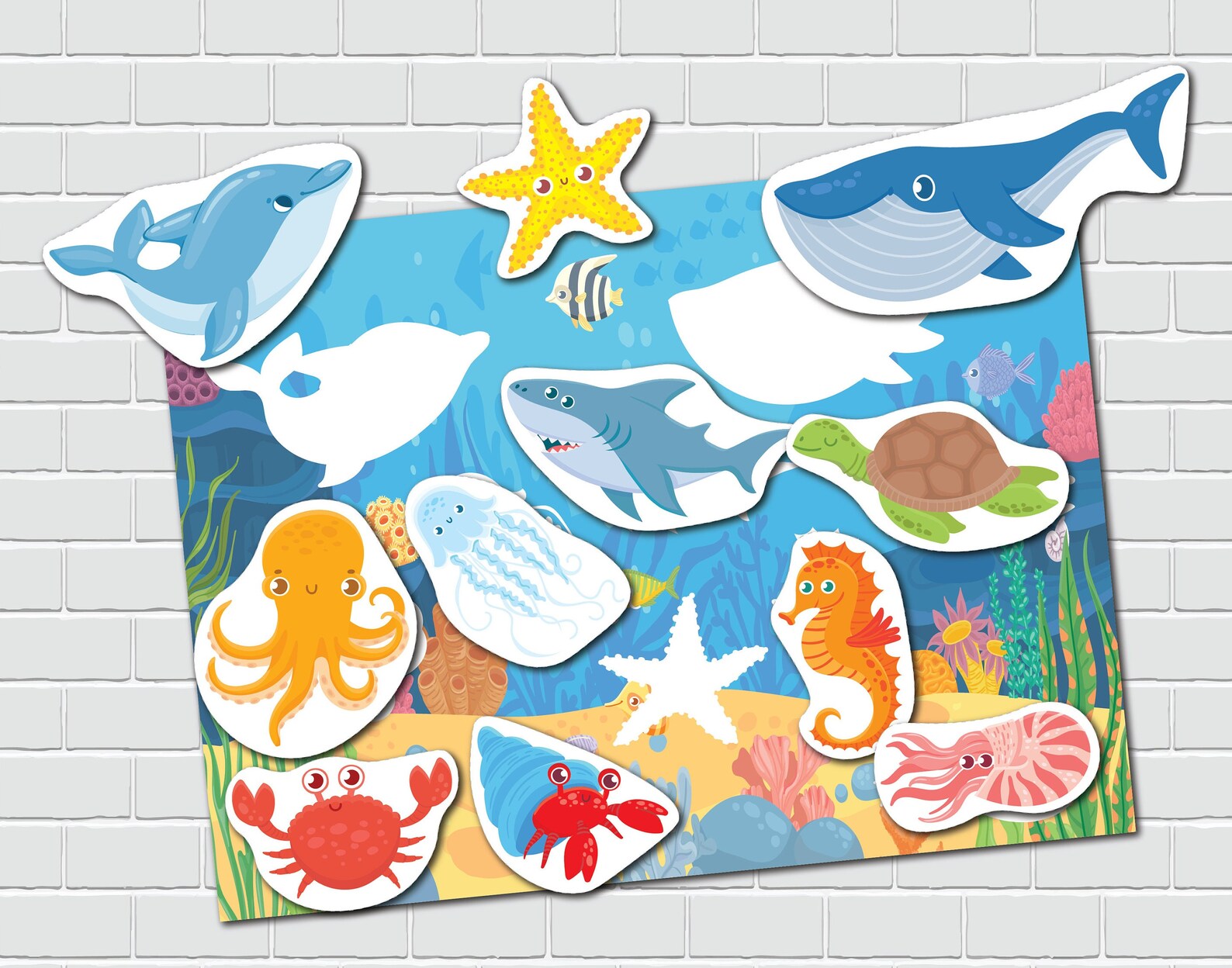 Animals Matching Activity Preschool Worksheets Toddler Busy Book Pages ...