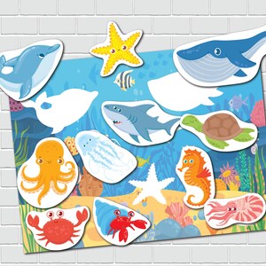 Animals Matching Activity Preschool Worksheets Toddler Busy Book Pages ...