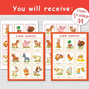 Farm Animals Busy Book Pages, Toddler Quiet Time Activity, Preschool ...