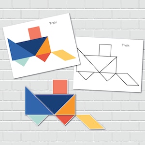 Transportation Theme Printable Tangrams Puzzle Activity for Preschool ...