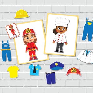 Community Helpers Dress up Preschool Printable Worksheets Professions ...