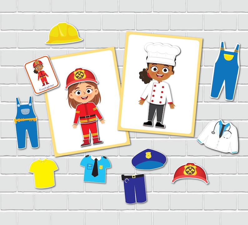 Community Helpers Dress up Preschool Printable Worksheets Professions ...