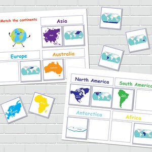 Continents Learning Binder Preschool Worksheets Homeschool Curriculum ...