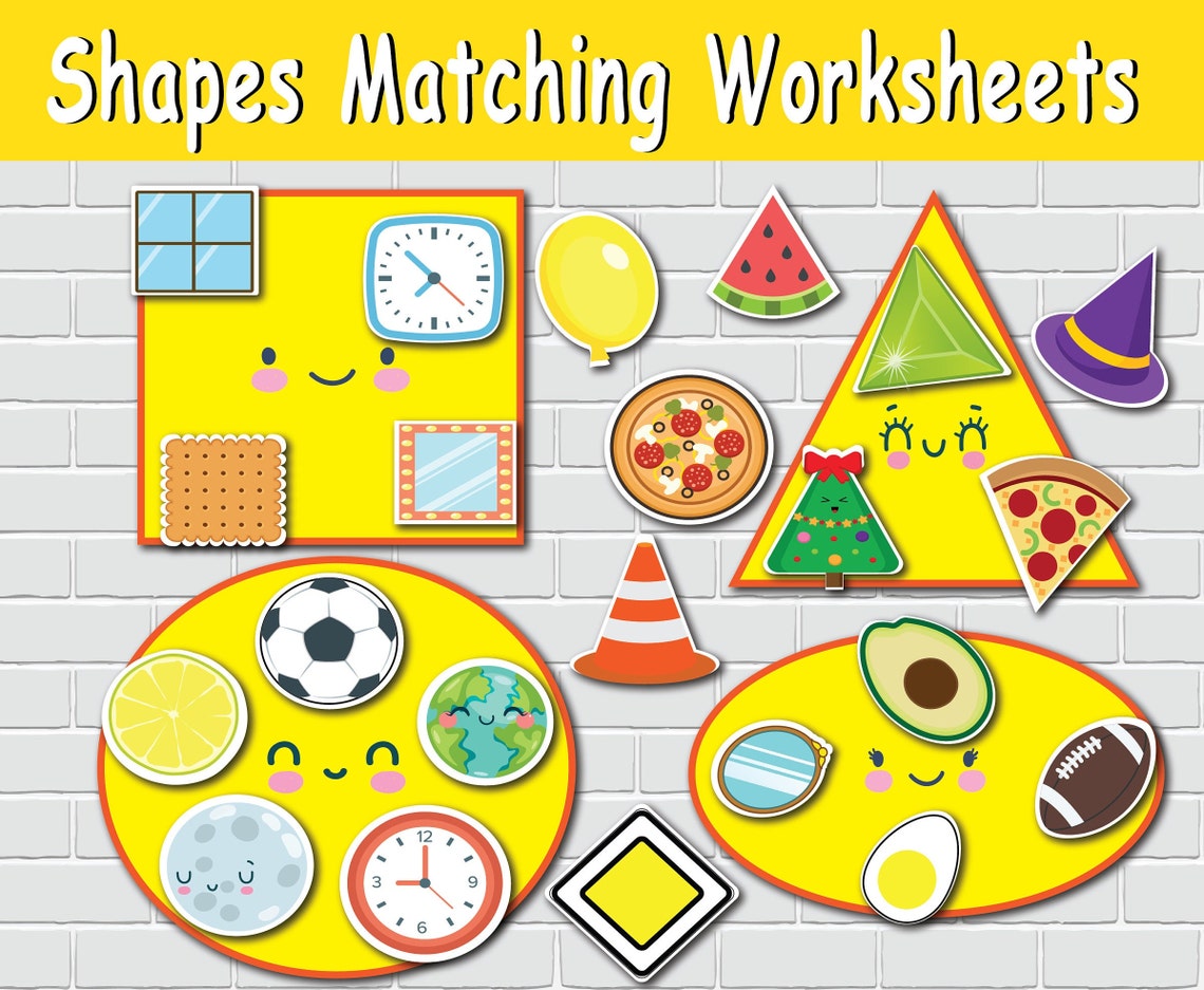 Shapes Matching Activity Toddler Busy Book Preschool Learning - Etsy