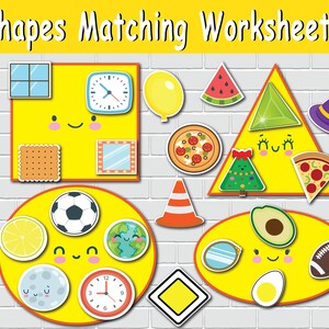 Shapes Matching Activity Toddler Busy Book Preschool Learning Binder ...