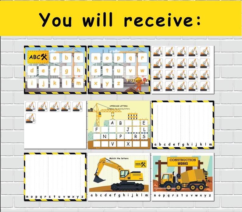 Construction Theme Alphabet Activities, Preschool Learning, Toddler ...