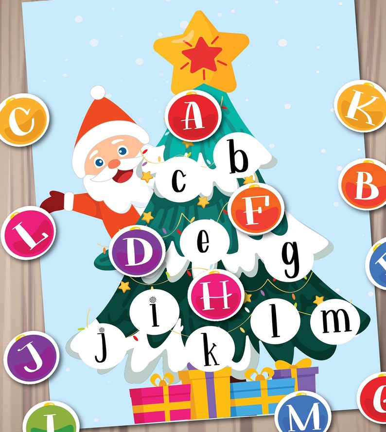 Alphabet Matching Activity Christmas Busy Book Pages - Etsy