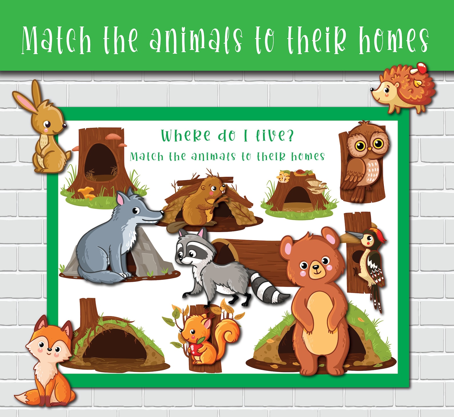Forest Busy Book Toddler Learning Binder Preschool Worksheets - Etsy