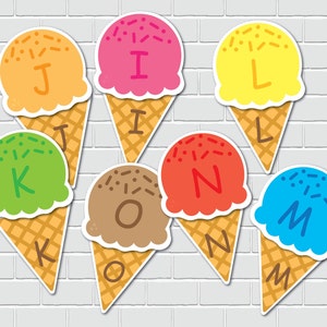 Ice Cream Alphabet Matching Activity. Toddler Printable ABC Learning ...