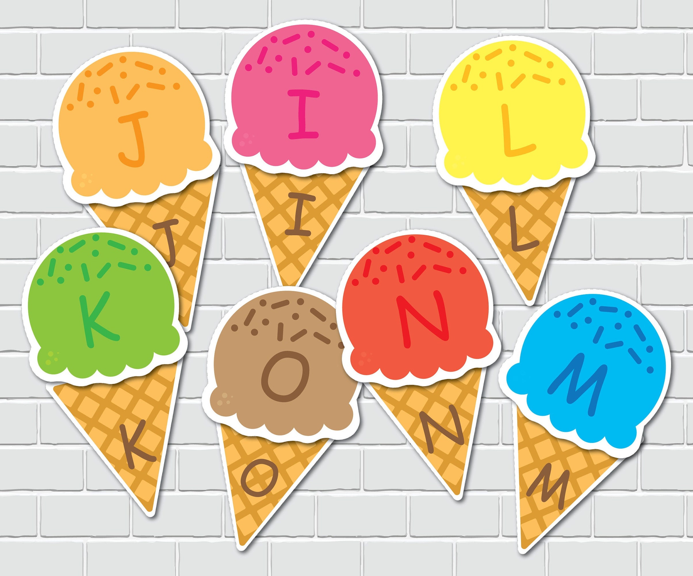 Ice Cream Alphabet Matching Activity. Toddler Printable ABC - Etsy