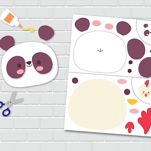 Cut Out and Glue Animals Crafts for Kids. Cut Out and Paste Scissors ...