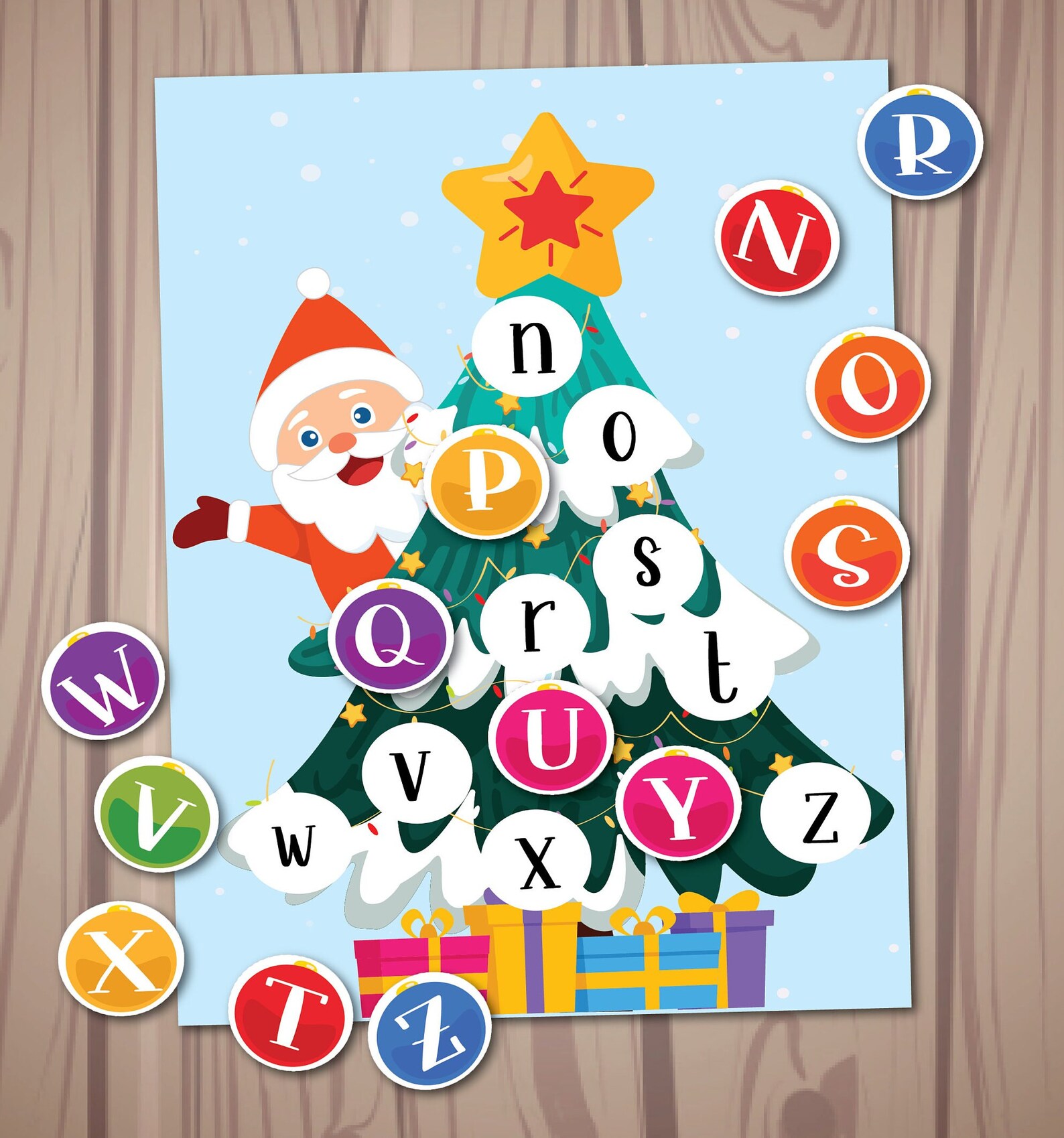 Alphabet Matching Activity Christmas Busy Book Pages - Etsy