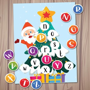 Alphabet Matching Activity, Christmas Busy Book Pages, Prechool ABC ...