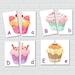 Cupcakes Alphabet Matching Cards, Toddler Matching Game, ABC Learning ...