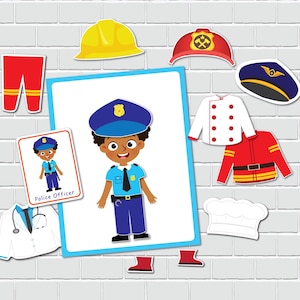 Community Helpers Dress up Preschool Printable Worksheets Professions ...