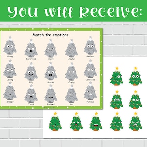 Christmas Tree Emotions Activity for Kids, Preschool Printables ...
