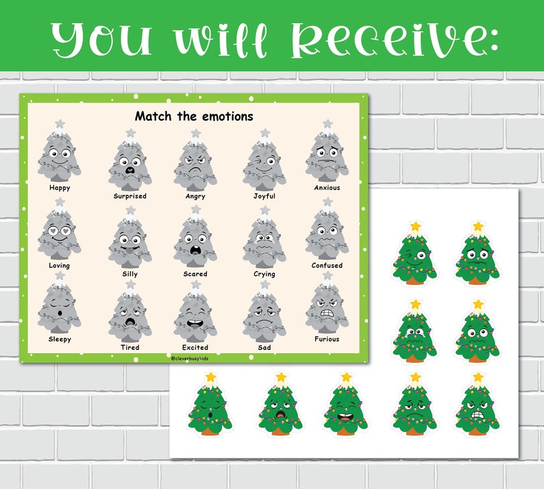 Christmas Tree Emotions Activity for Kids, Preschool Printables ...
