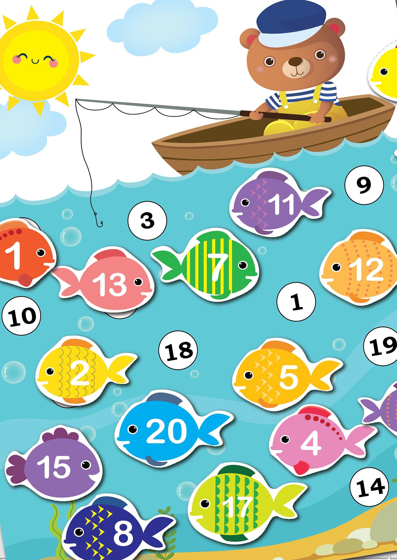 Counting Worksheet for Preschool Learning Math Busy Book Page - Etsy