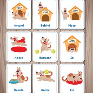 Prepositions Flashcards, English Prepositions Printable Activity ...