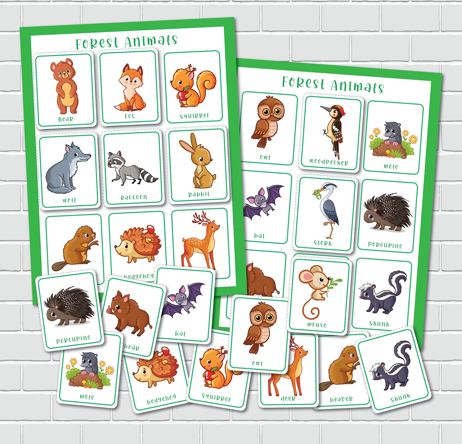 Forest Animals Busy Book Pages Toddler Quiet Time Activity - Etsy