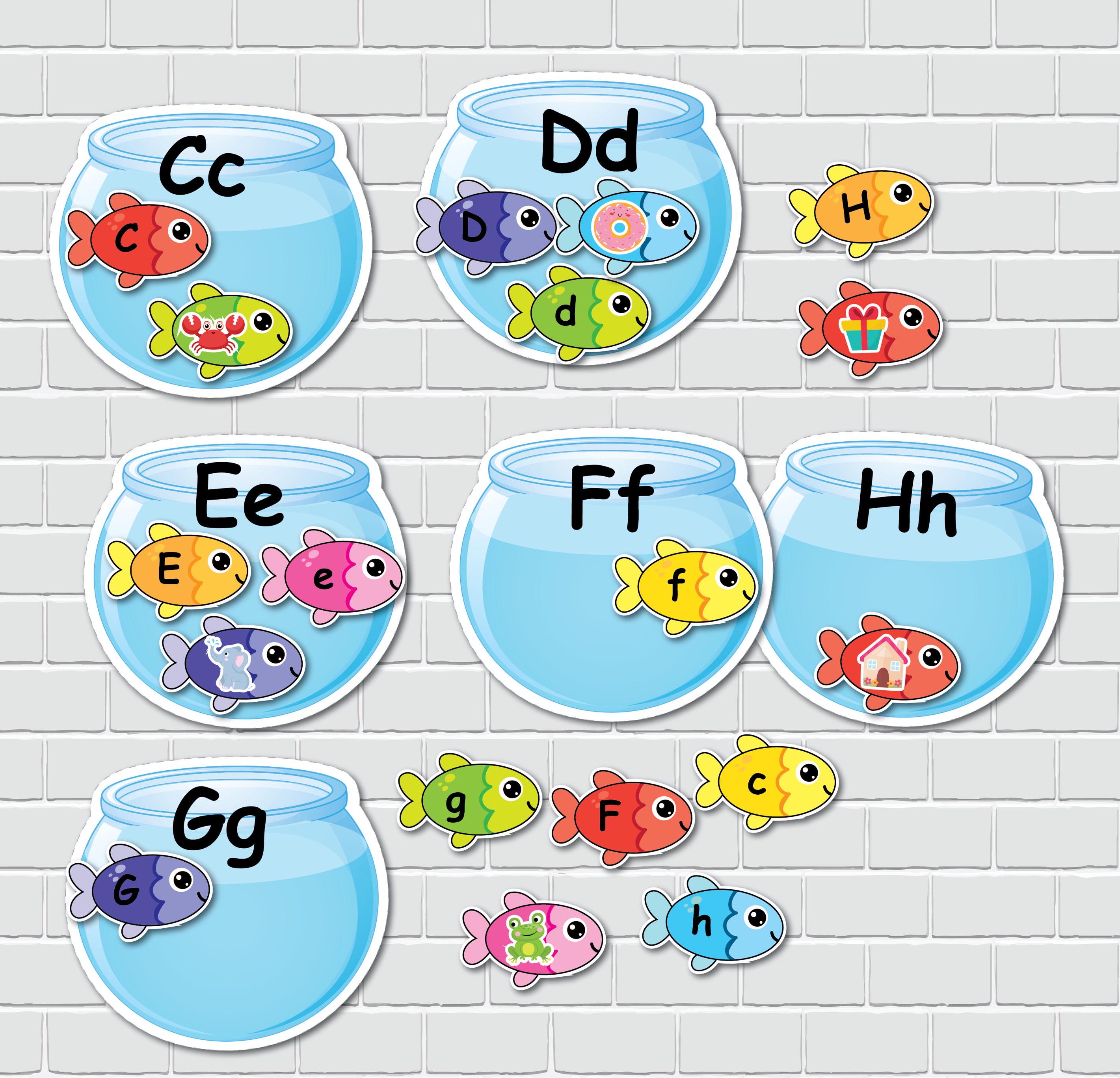 Fish ABC Matching Activity for Kids, Alphabet Busy Book, Preschool ...