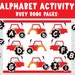 Alphabet Cars Park Busy Book Pages Printable Activity ABC Toddler ...