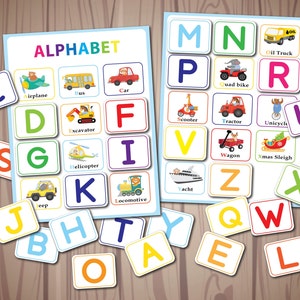 Alphabet Matching Game, ABC Printable Activity, Busy Book Pages ...
