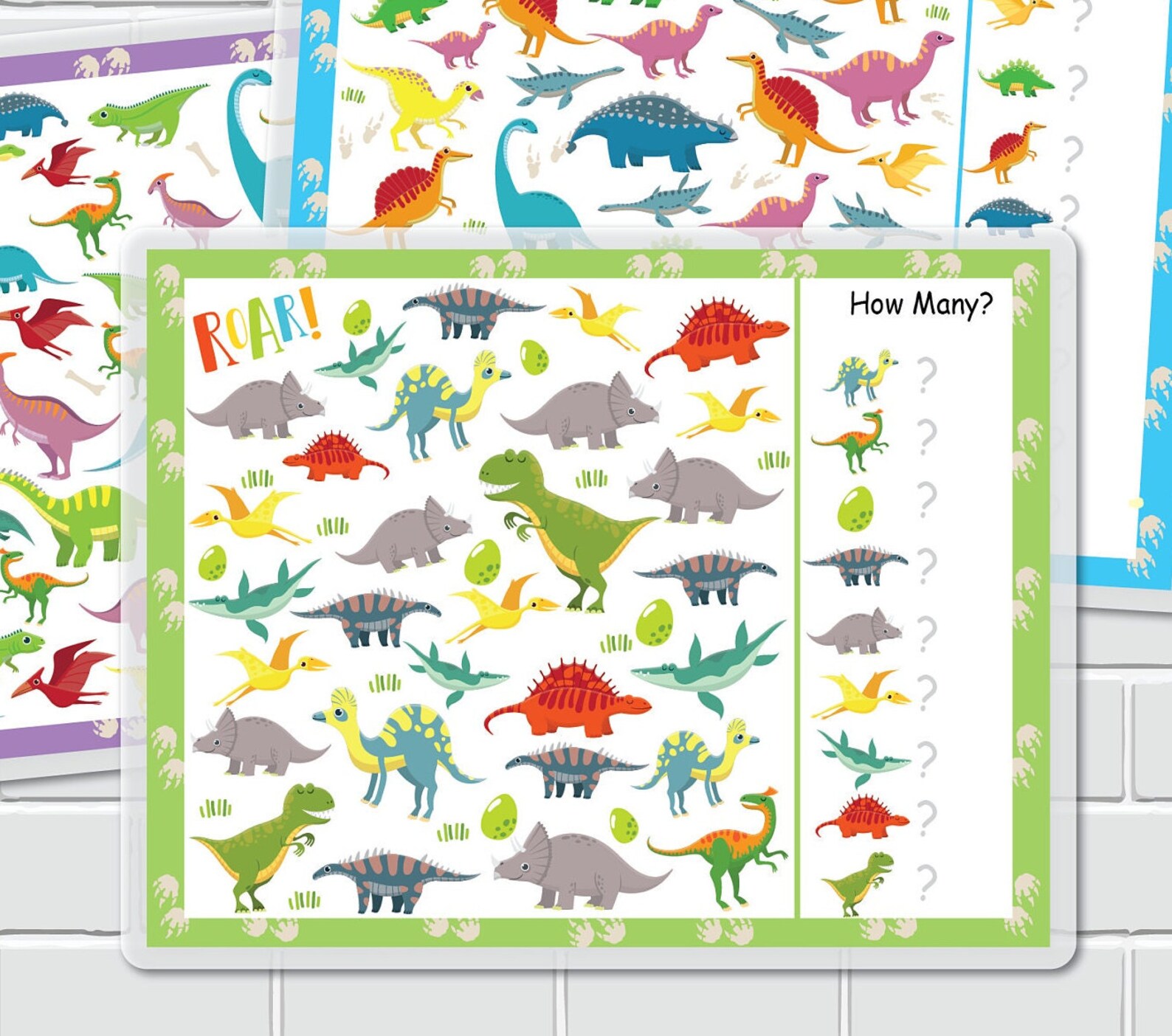 Dinosaurs I Spy Activity Preschool Look and Find Counting - Etsy