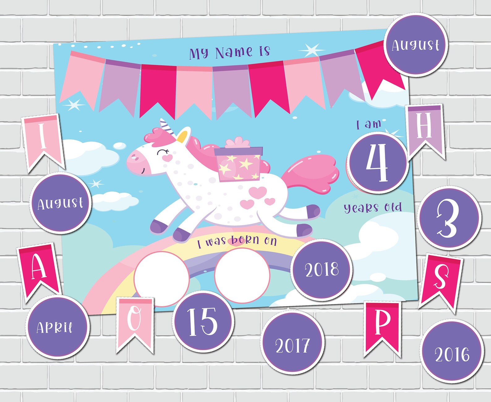 Personalized Unicorn Name Spelling Activity About Me - Etsy