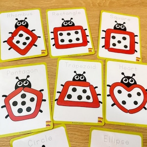 Ladybug Shapes Play Dough Mats, Summer Play Doh Activity, Preschool ...