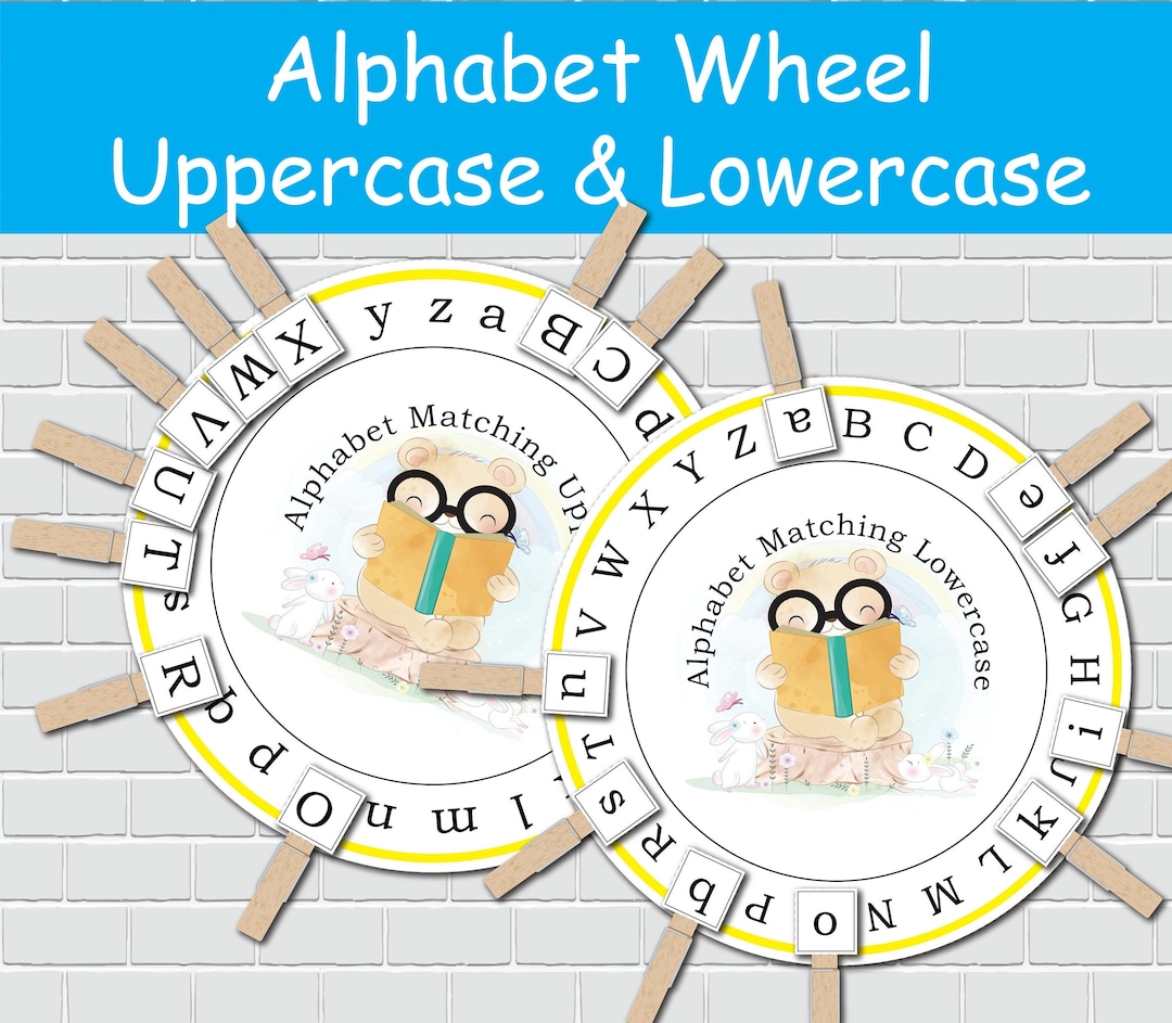 Alphabet Matching Wheel, Uppercase & Lowercase, Busy Book Page Activity ...