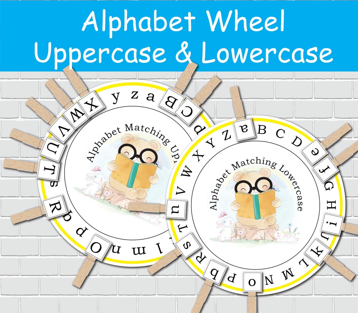 Alphabet Matching Wheel, Uppercase & Lowercase, Busy Book Page Activity ...