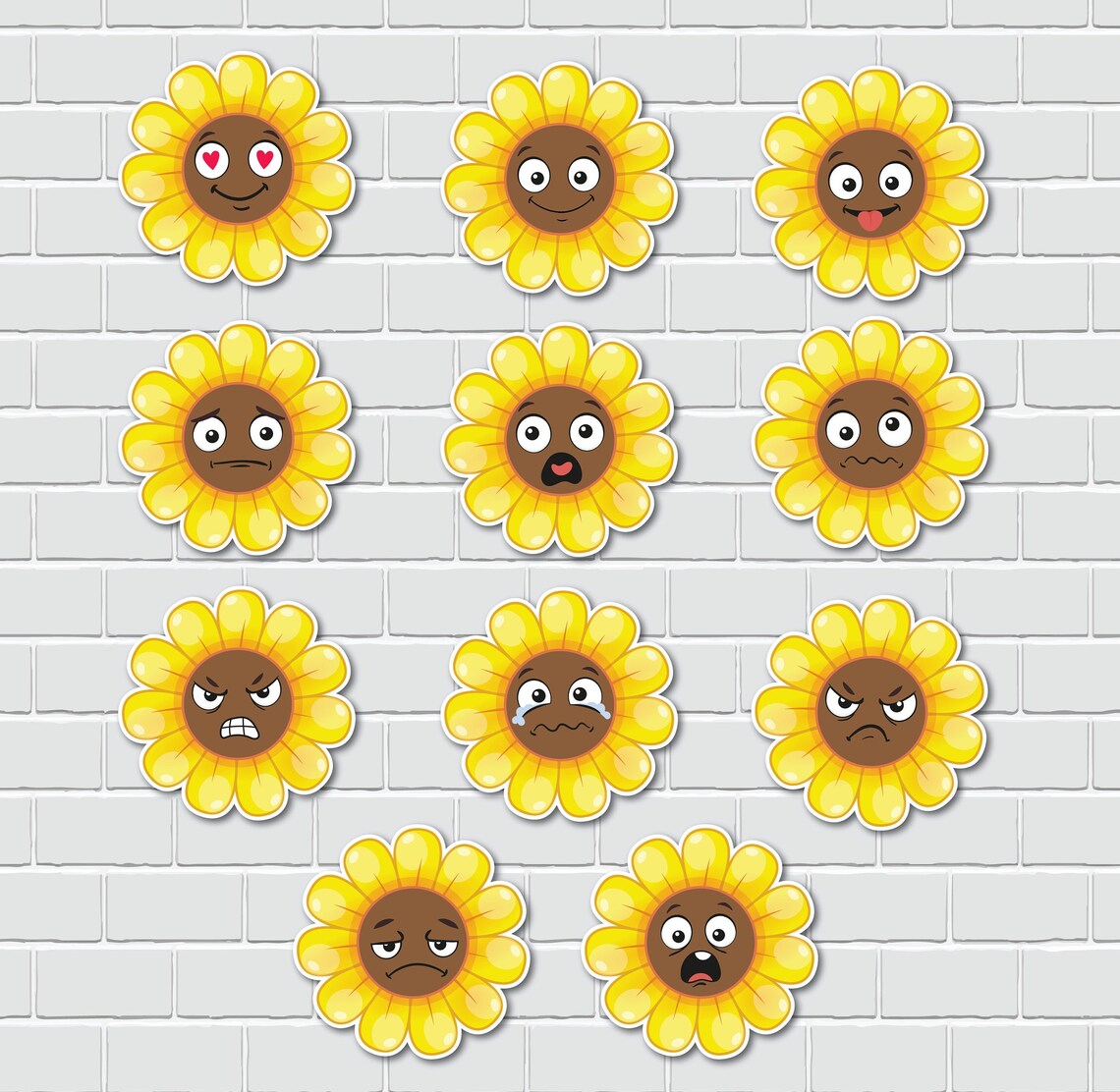 Sunflower Emotions Matching Activity for Kids, Toddler Feelings ...