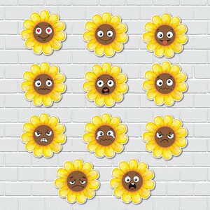 Sunflower Emotions Matching Activity for Kids, Toddler Feelings ...