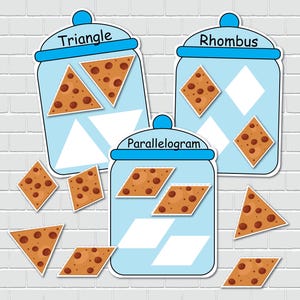 Cookie Jars Shapes Sorting Activity, 2D Shapes Matching Game, File ...