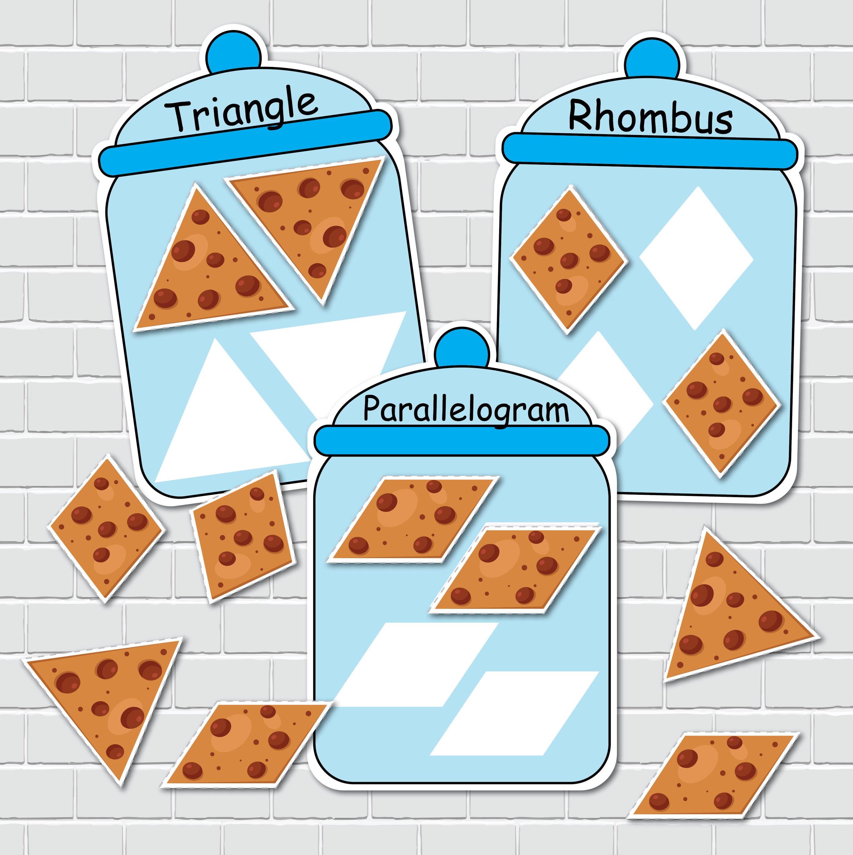 Cookie Jar Shapes Matching Game, Preschool Learning (digital Download ...